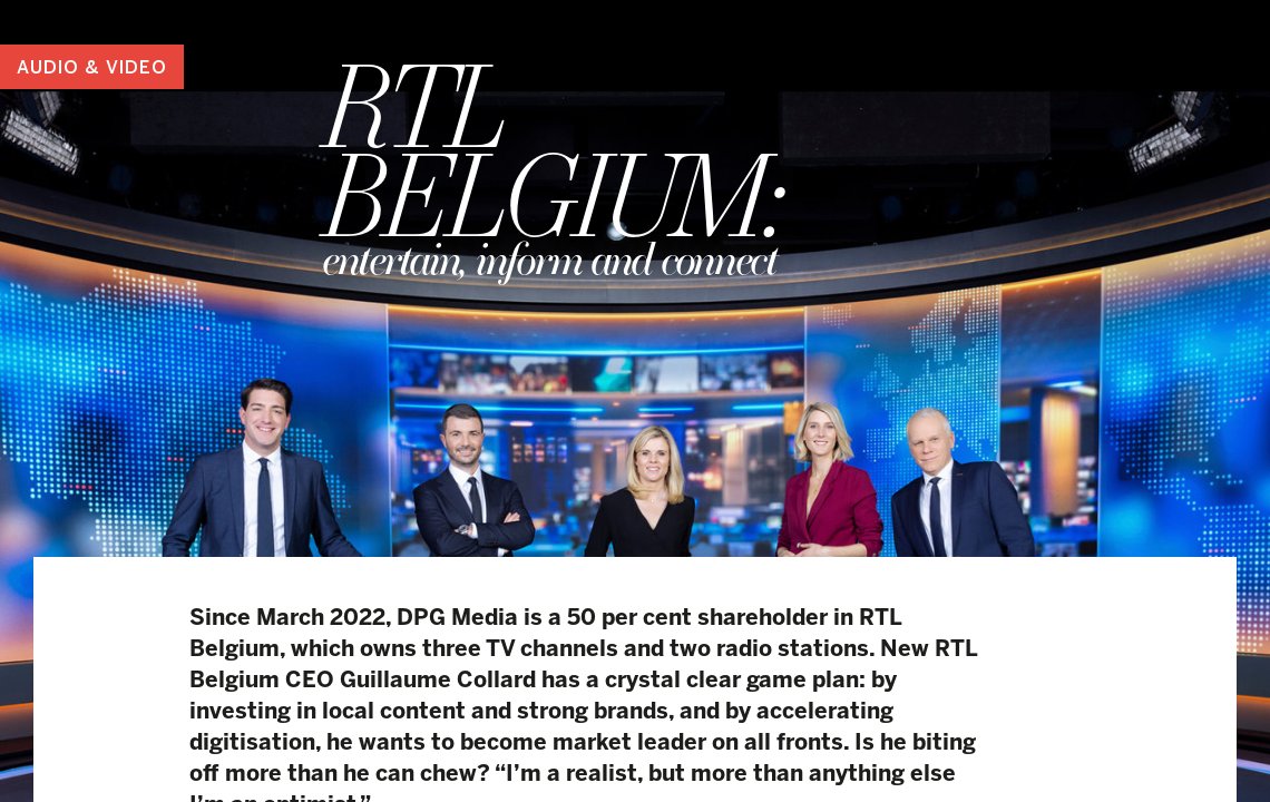 RTL Belgium - DPG Media Annual Report 2022