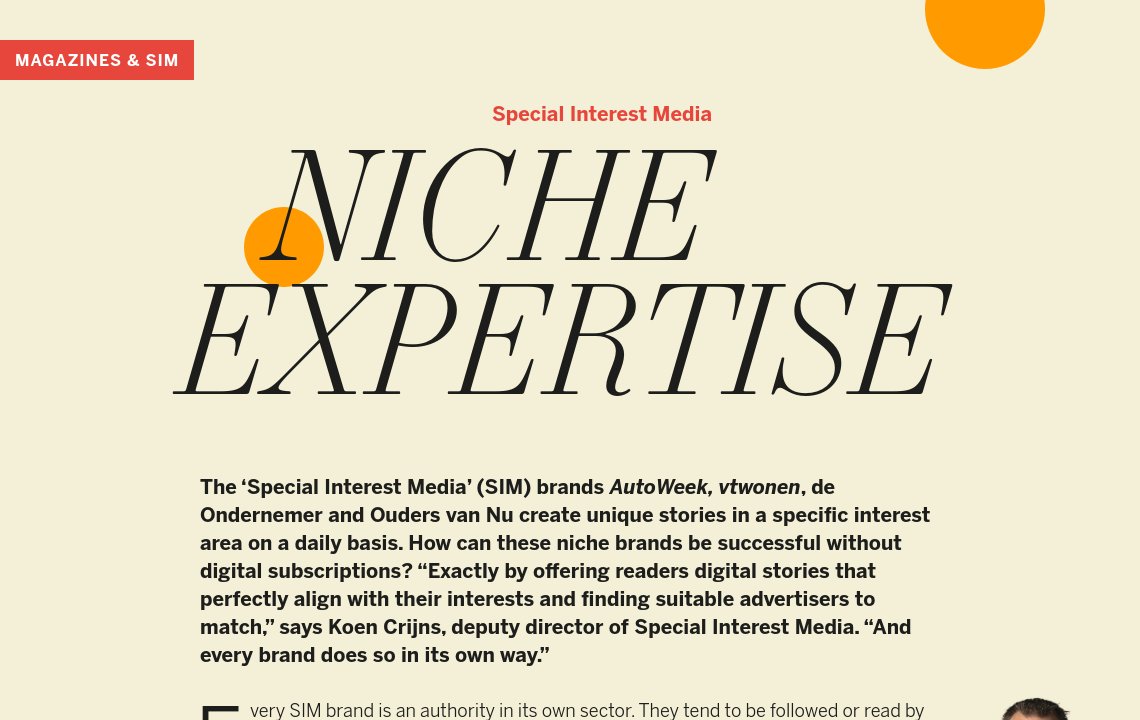 Niche expertise - DPG Media Annual Report 2023