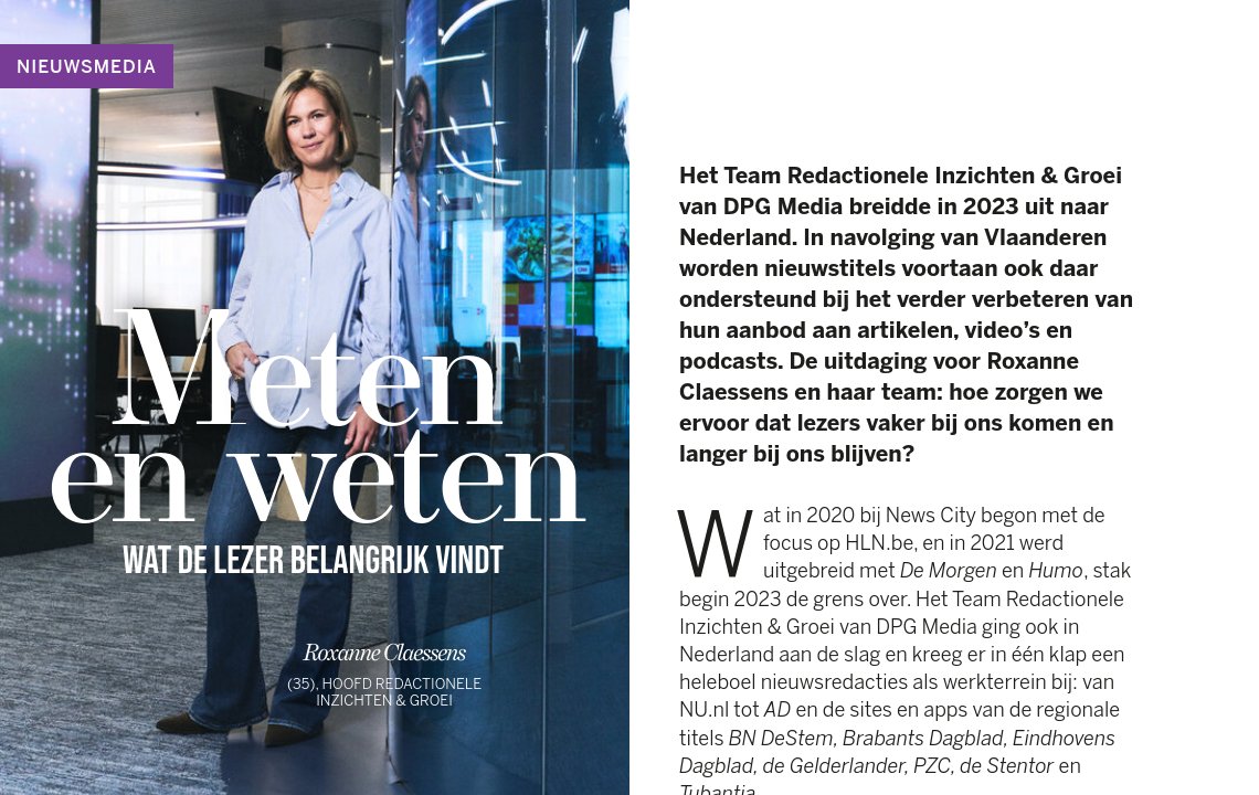 Meten en weten - DPG Media jaarverslag 2023